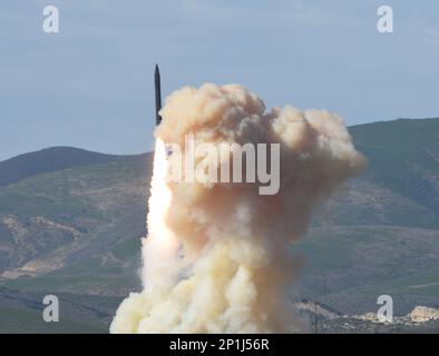 A Ground-based missile Interceptor is launched by the US Air Force 30th ...