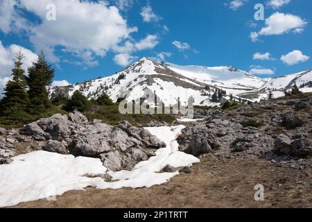 Mount Helmos, Kalavryta, Achaia, Peloponnese, Greece, Chelmos Stock ...