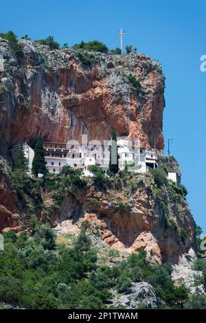 Monastery, Elona, Parnon Mountains, Moni Elonis, Arcadia, Peloponnese ...