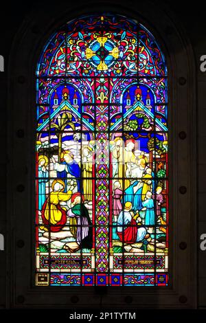 Miracle Virgin Church, Stained glass window, Miraflores, Lima, Peru ...