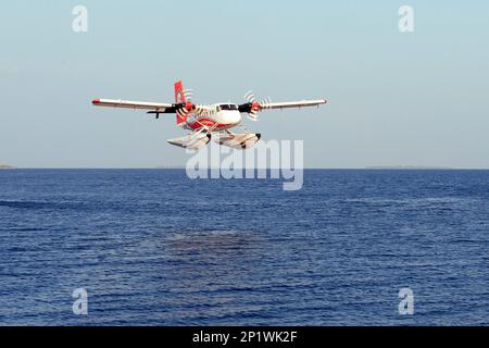 Seaplane Take Off, Maldives, Indian Ocean Stock Photo - Alamy