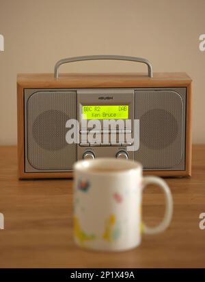 A DAB radio broadcasting the final Radio 2 show for Ken Bruce last BBC ...