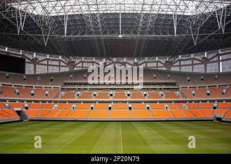 Empty Football Soccer stadium Day time, Arena with Empty chair ...