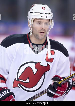 New Jersey Devils' Andy Greene (6) and Carolina Hurricanes' Sergei ...