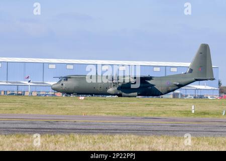 A Lockheed C130 Hercules military aircraft with the Japanese Maritime ...