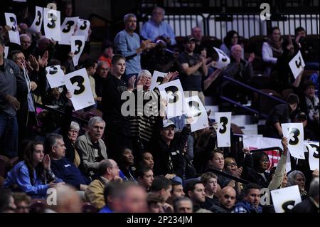 November 22, 2015: Purdue fans cheering as the Purdue Boilermakers take ...