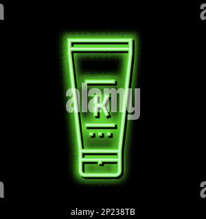 oil keratin drop neon glow icon illustration Stock Vector Image & Art ...