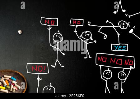 Political and affective social polarization concept, freedom expression ...