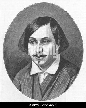 Portrait of Russian novelist and writer Nikolai Gogol painted by ...