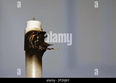 Substandard materials of ledtube a led tube light neon lamp, a burnt ...