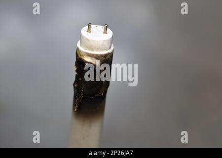Substandard materials of ledtube a led tube light neon lamp, a burnt ...