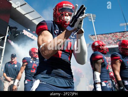 24 October 2015: Arizona Wildcats head coach Rich Rodriguez looks at ...