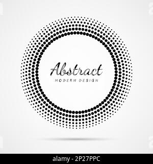 circular dotted design with text box Stock Photo - Alamy