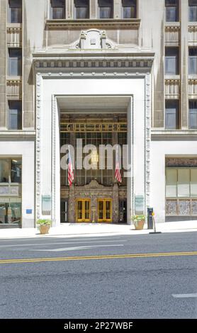 Pittsburgh Downtown: Grant Building is an Art Deco-styled orange and ...