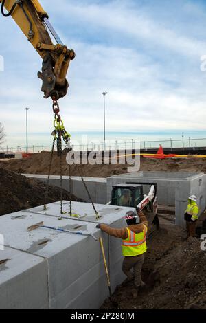 Construction continues at Offutt Air Force Base, Neb., 08 Apr. 2022 ...