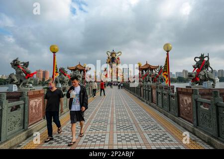 Kaohsiung, Taiwan - February 9, 2023: People visiting the Zuoying ...