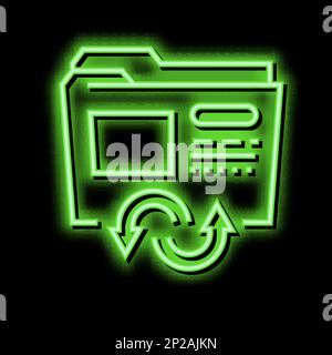 program code converter neon glow icon illustration Stock Vector Image ...