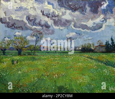 Vincent Van Gogh - Landscape Under Stormy Sky 1888 Stock Photo - Alamy