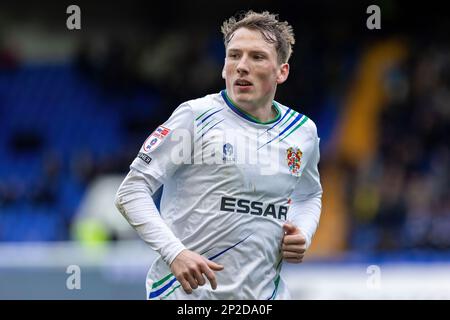 Birkenhead, UK. 4th Mar 2023. Regan Hendry of Tranmere Rovers in ...