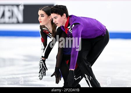Milla O'BRIEN & Laurin WIEDERKEHR (SUI), during Junior Ice Dance Rhythm ...