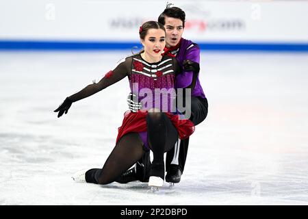 Milla O'BRIEN & Laurin WIEDERKEHR (SUI), during Junior Ice Dance Rhythm ...