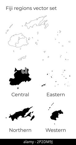 Fiji map collection. Borders of Fiji for your infographic. Colored ...