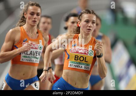 Femke Bol and Lieke Klaver of the Netherlands competing in the mixed ...