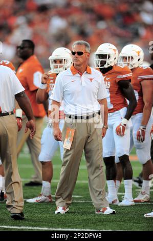 12 September 2015: Texas assistant coach Vance Bedford during 42 - 28 ...