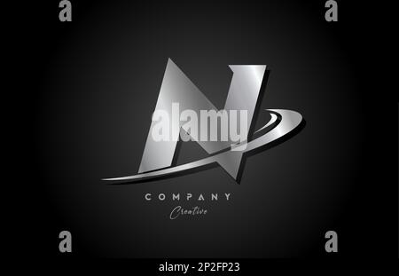 metal grey alphabet letter V logo icon design. Creative template for ...