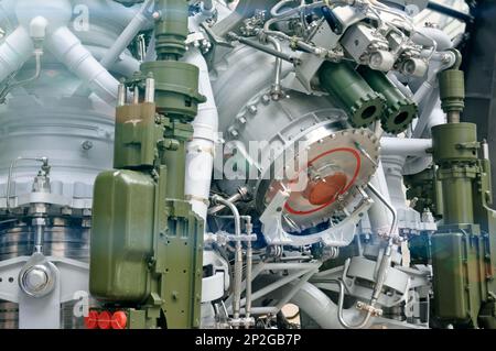 Liquid rocket engine. Rocket engine elements, bolted connections ...