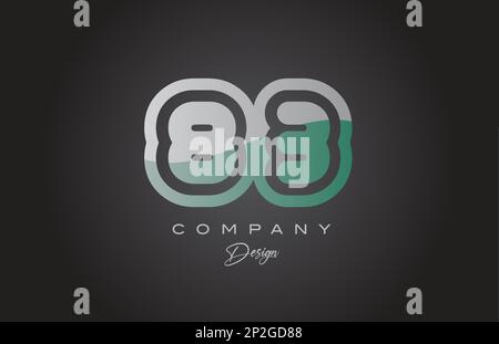 grey 83 number logo icon design with red dot. Creative template for ...