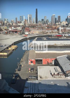 Looking across the Gowanus neighborhood at the newer vertical ...