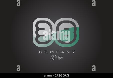 grey 38 number logo icon design with red dot. Creative template for ...