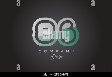 grey 86 number logo icon design with red dot. Creative template for ...