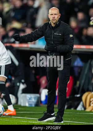 ROTTERDAM - FC Groningen coach Dennis van der Ree during the Dutch ...