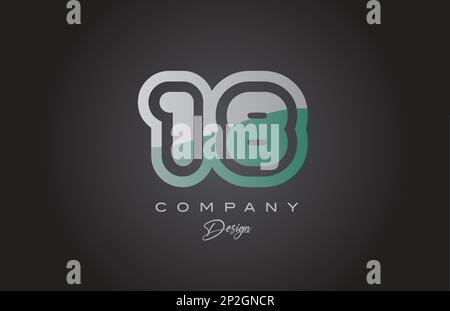 grey 18 number logo icon design with red dot. Creative template for ...