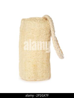 One natural loofah sponge isolated on white Stock Photo - Alamy