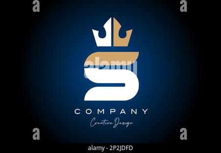 brown king crown A alphabet letter logo icon with spikes. Creative ...
