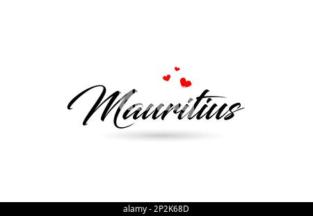 Mauritius country typography word text suitable for logo icon design ...