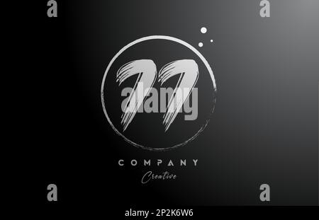 Number 77 logo design template. Editable, resizable, vector ...