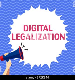 Text showing inspiration Digital Legalization. Concept meaning ...