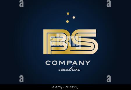 joined BS alphabet letter logo icon combination design with dots and ...