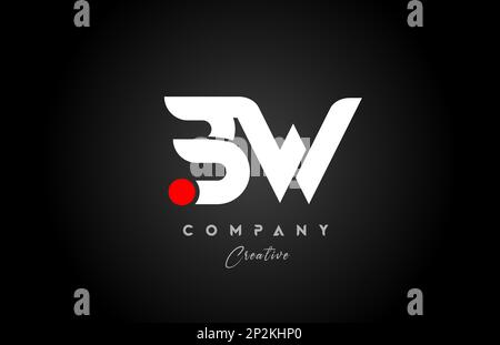 BW Red logo Design. Vector logo design for business Stock Vector Image ...