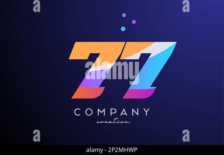 Number 77 logo design template. Editable, resizable, vector ...