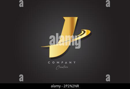 Golden D alphabet letter logo icon design. Creative template for ...