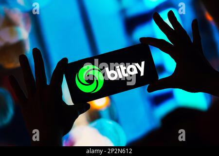 In this photo illustration, the Bitay logo seen displayed on a ...