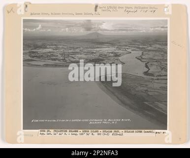 Philippine Island - Bulacan River through Calamba Sugar Central, Aerial ...