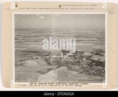 Philippine Island - Calamba Sugar Central, Aerial Photograph Stock ...