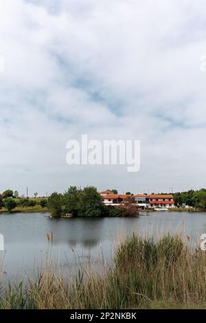 Tychero lake in Soufli region Evros Greece water reflection Stock Photo ...