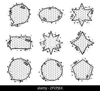 Speech bubbles with abstract lines and dots Stock Vector Image & Art ...